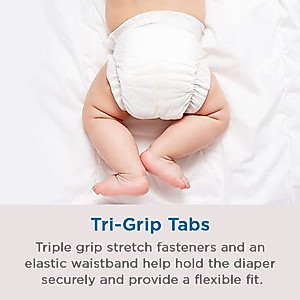 Amazon Brand - Mama Bear Plush Protection Newborn Diapers, Ultra-soft, Hypoallergenic, Dermatologist Tested, For Babies Weighing Up to 10 Pounds, Assorted Print, 32 Count, White