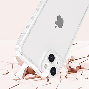 ZTOFERA Designed for iPhone 13 6.1 inch,Sparkly Cute Clear Case for Women Girls,Glitter Bling Flexible Soft TPU Silicone Bumper Protective Cover for iPhone 13,Clear