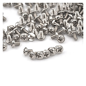 ZHIMING 100 Pieces of M3 Screws M3X5 5mm Computer case Hard Drive Precision 6/32 inch hex Screws, Suitable for Computer Floppy Disk DVD ROM Motherboard 7 mm