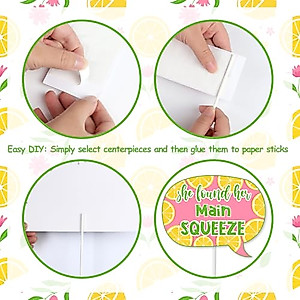 Lemon Bridal Shower Decorations She Found Her Main Squeeze Photo Booth Props Lemon Citrus Party Supplies - Set of 24