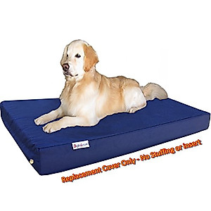 Dogbed4less Jumbo 1680 Nylon Heavy Duty Dog Pet Bed External Zipper Duvet Cover - Replacement Cover only, 55X47X4 Inches, Navy Blue