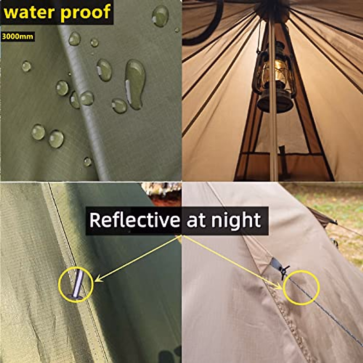 Longeek 2 Person Camping Tent 4 Seasons Backpacking Ultralight Easy Up Hot Teepee