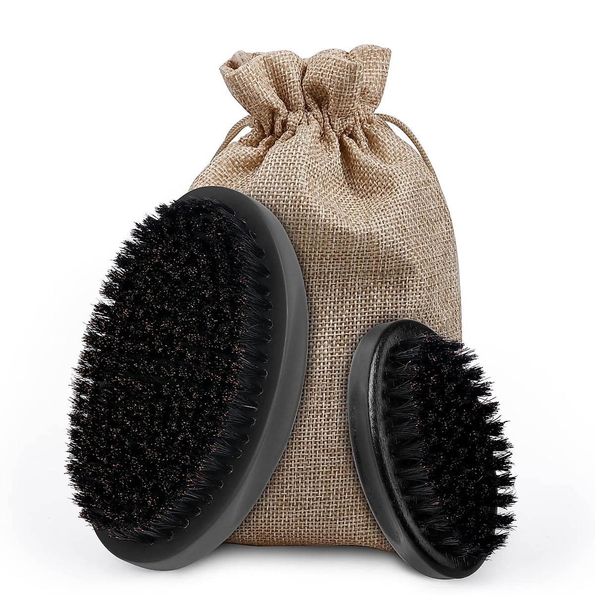 ZeiLaHao Beard Brush Kit, Boar Bristle Brush Gifts for Men Dad Boyfriend Husband, Beard Grooming Kit with Native Boar Bristle Hair, Beech and Rubberwood Handle Ergonomic Design Relieves Beard Itch