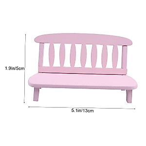 VOSAREA Unique Mini Wooden Settee Model Excellent Craftsmanship for Home Office Decor