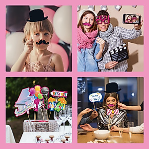 35Pcs Photo Booth Props for Birthday Weddings Graduation,Music Lyrics Themed Party Photo Booth for Music Fans,Social Media Party Props for Photo Booth