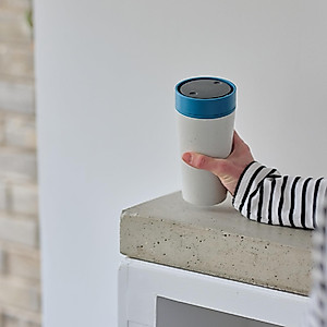 Circular & Co Insulated Reusable Coffee Cup - 8oz/227ml - Small Travel Mug - 100% Leakproof & Lockable - Push Top, One Hand Open, 360 Drinking Coffee Tumbler - Recyclable - BPA Free, Dishwasher Safe