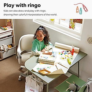 SIDIZ Ringo Kids Desk Chair : Ergonomic Kids Chair with Footrest, 4-Step Growing Function, Adjustable Seat Height, Sit-Locking Casters, Swivel Type Kids Chair (Rosy Pink Chair)
