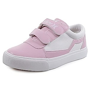 Hurley Kids Adjustable Sneakers for Toddlers Little Kids and Big Kids Boys and Girls Unisex-Child White Pink 2