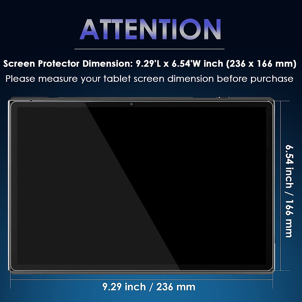 DETUOSI 【2-PACK】 Screen Protector for WECOOL WM1001-W 10.1 inch, Tabtrust TT100AB, YIERA 10.1", Tabtrust TT100DB, HAOQIN HaoTab H10 10.1, Tagital T10K, XINYANGCH 10.1" Tablet Tempered Glass Protector