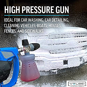 MTM Hydro Acqualine SGS35 Pressure Washer Car Wash Sprayer Gun with Stainless Steel Quick Connect Fittings and Live Swivel, High Pressure 4000 PSI Power Washer Car Washing Detailing