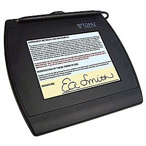Topaz T-LBK57GC-BHSB-R Siggem 5.7” Color Dual Serial/HID USB BackLit Electronic Signature Pad with Software (Renewed)