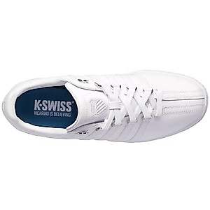 K-Swiss Women's Classic VN Leather Sneaker, White/White, 9 M