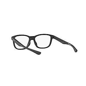 Oakley OX8106 Cross Step Round Prescription Eyeglass Frames, Satin Black/Demo Lens, 50 mm