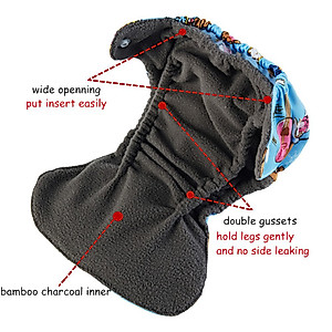 Thank u Mom Pocket Newborn Cloth Diapers for Less Than 12pounds Baby 4 Pack (Triangle) Small