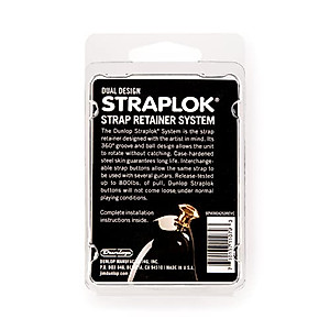 Jim Dunlop Black Nickel Dual Design Guitar Strap Locks (SLS1036BN)