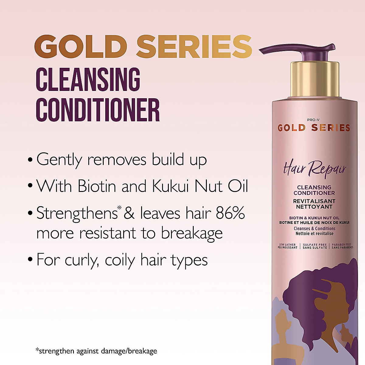 Pantene Pro-V Gold Series Hair Repair Cleansing Conditioner with Biotin, 9.1 fl oz