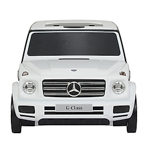Best Ride On Cars Mercedes G-Class Suitcase Ride On Push Car, Carry-On Luggage for Travel, Realistic Car Look, Inbuilt Storage Space, Compact Size, for Kids Aged 2-6 Years, Large, White