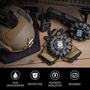 SILENT DRY Renewable Small Safe Dehumidifier Block, Rechargeable Portable Moisture Absorbers for Gun Accessories/Closet/Cabinet/Camera, up to 40L, 1 Pieces, Mine