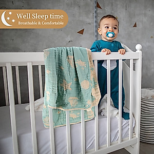 HardNok Muslin Baby Blanket for Newborn 6 Layer Pure Cotton Receiving Blankets, Breathable and Lightweight, Super Soft Multi-use Blanket for Boys and Girls in All Seasons. (Pink)…