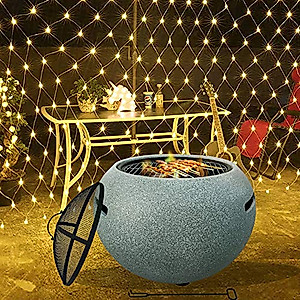 NEWCES Safety Certification Wood Burning Barbecues Grills Garden Fire Pit BBQ Grill Big Fire Bowl Barbeque Grill Charcoal Barbecues Grills for Grilling & Campfire & Cooking