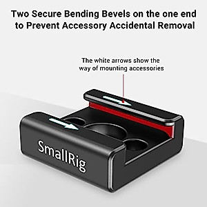 SmallRig Cold Shoe Mount Adapter (2pcs Pack) with 1/4"-20 Thread for Camera Cage Flash LED Monitor - 2060