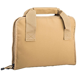 Evike 12"x14" Padded Double Airsoft Pistol Handgun Carrying Case (Color: Tan) - (PID: 50631)