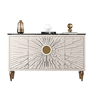 JYDQM Cabinet Minimalist Villa Decoration Locker Solid Wood Wine Cabinet Nordic Marble Side Cabinet