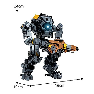 HzrYod Ion-Class Titan Action Figure Building Model Kit, Creative Anime Game Mecha Robot Action Figures Mechina Armor Building Block Toy, Collectible Christmas Birthdays Gift for Kids Adult (888Pcs)