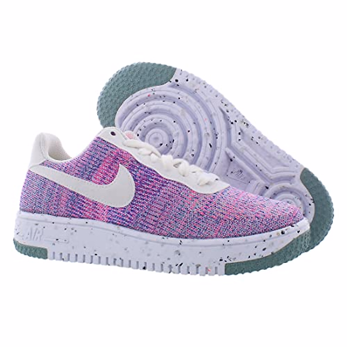 Nike Women's Air Force 1 Low DC7273 500 Crater Flyknit Shoe, Fuchsia Glow/Pink Blast/Green, 8
