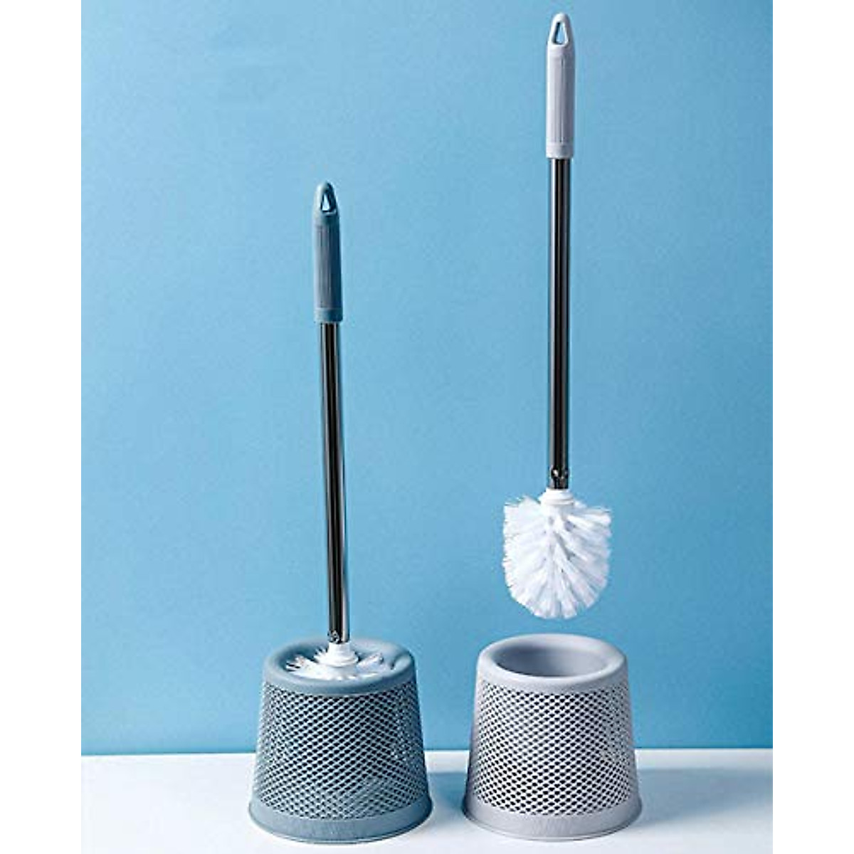 SPOUR Toilet Brush,Floor Standing Toilet Brush,Hideaway Toilet Bowl Brush for Bathroom,Deep Cleaner Toilet Brushes-Dark_Gray