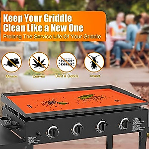 Griddle Mat for Blackstone Grill 28" Blackstone Silicone Griddle Cover Food Grade Silicone Griddle Mat Protect Your Griddle Top From Dirt & Rust Blackstone Griddle Mat Protective Cover