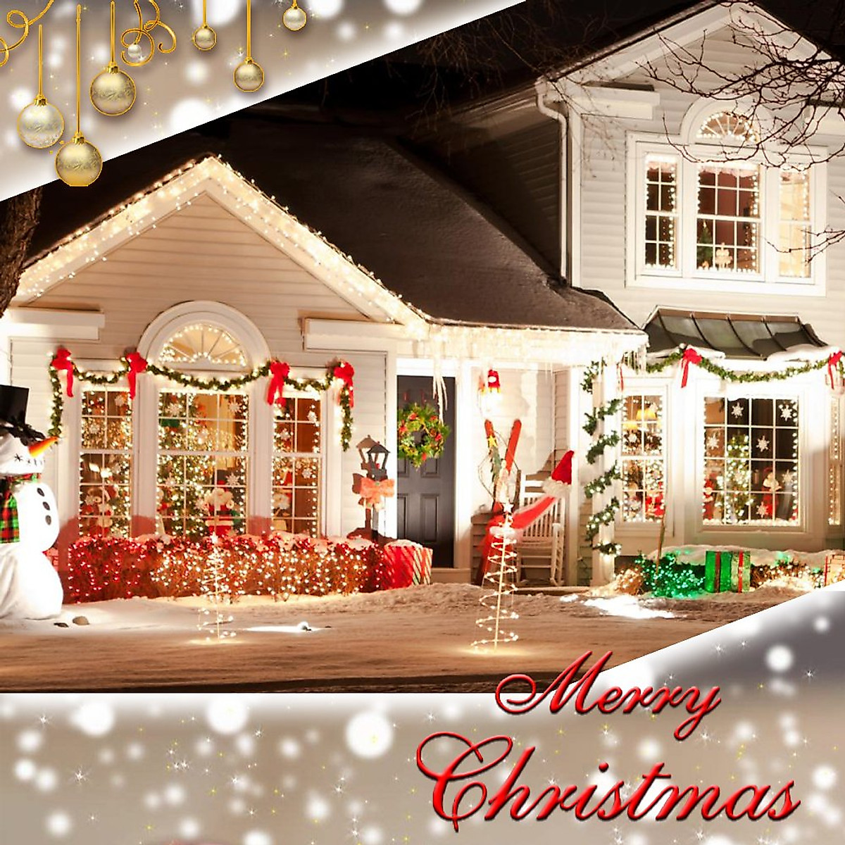 Qedertek Solar String Lights 72ft 200 LED Fairy Christmas Lights, 8 Modes Ambiance Lighting for Outdoor, Patio, Lawn, Landscape, Fairy Garden, Home, Wedding (Warm White)