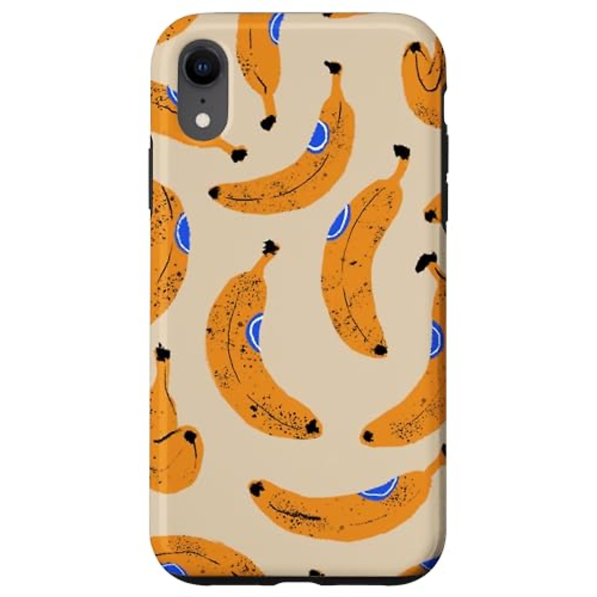 iPhone XR Cute Yellow Bananas Tropical Fruit Pattern Case