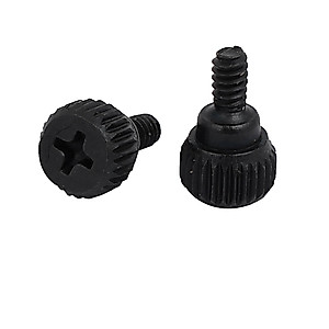 uxcell PC Computer Case Metal Thumbscrews Thumb Screws Black 60pcs