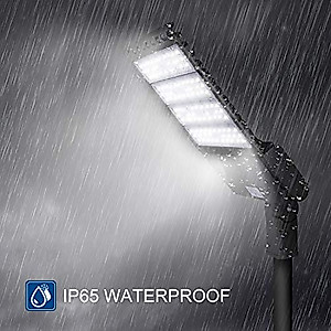 Hylele 400W LED Street Light Parking lot Light Commercial Street & Area Lighting Shoebox Pole Lights Outdoor IP65 Waterproof 5700K 56000LM 140 LM/W Super Bright with Slip Fitter Mounting ETL Listed