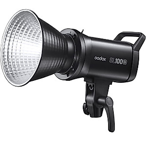 Godox SL100Bi 100W Bi-Color LED Video Light, 32100Lux@1M 2800K-6500K CRI96+ TLCI97+ Bowens Mount LED Continuous Lighting for Photography, 11 FX Effects Studio LED with RC-A6 Remote
