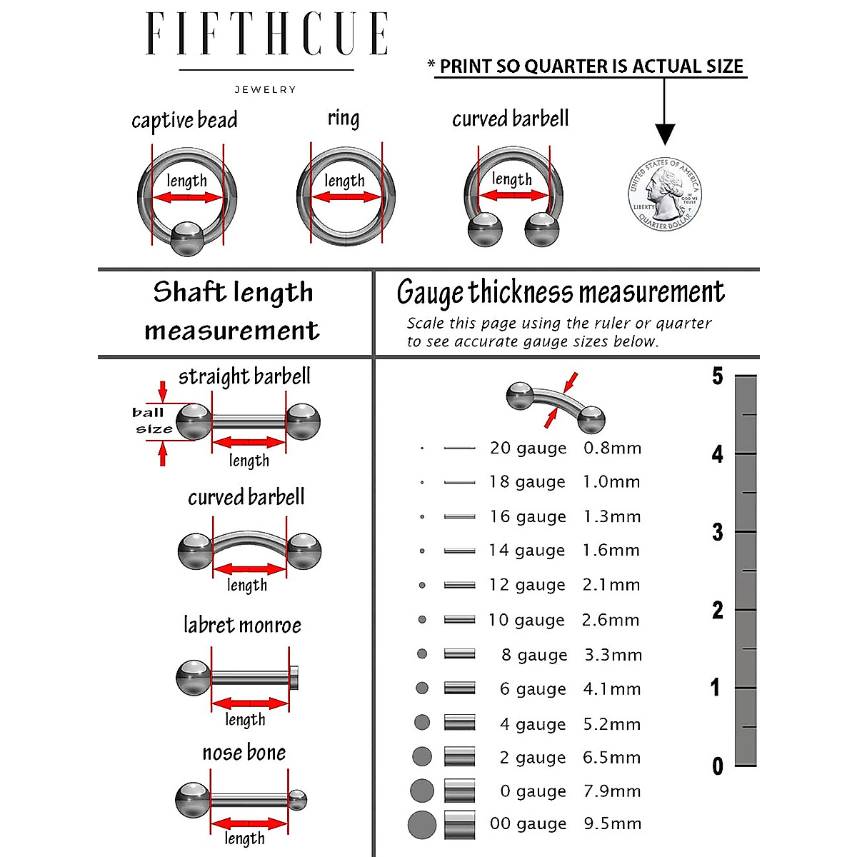 FIFTH CUE 316L Surgical Implant Grade Basic Steel Industrial Barbell (14G - 2" (51mm) - 5mm Balls)