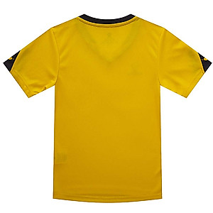 KELME Kids Team Soccer Jersey and Shorts, Boys Shirts Soccer Uniform Kit, Girls Indoor Turf Sport Outfit Gold,Kid Size 8