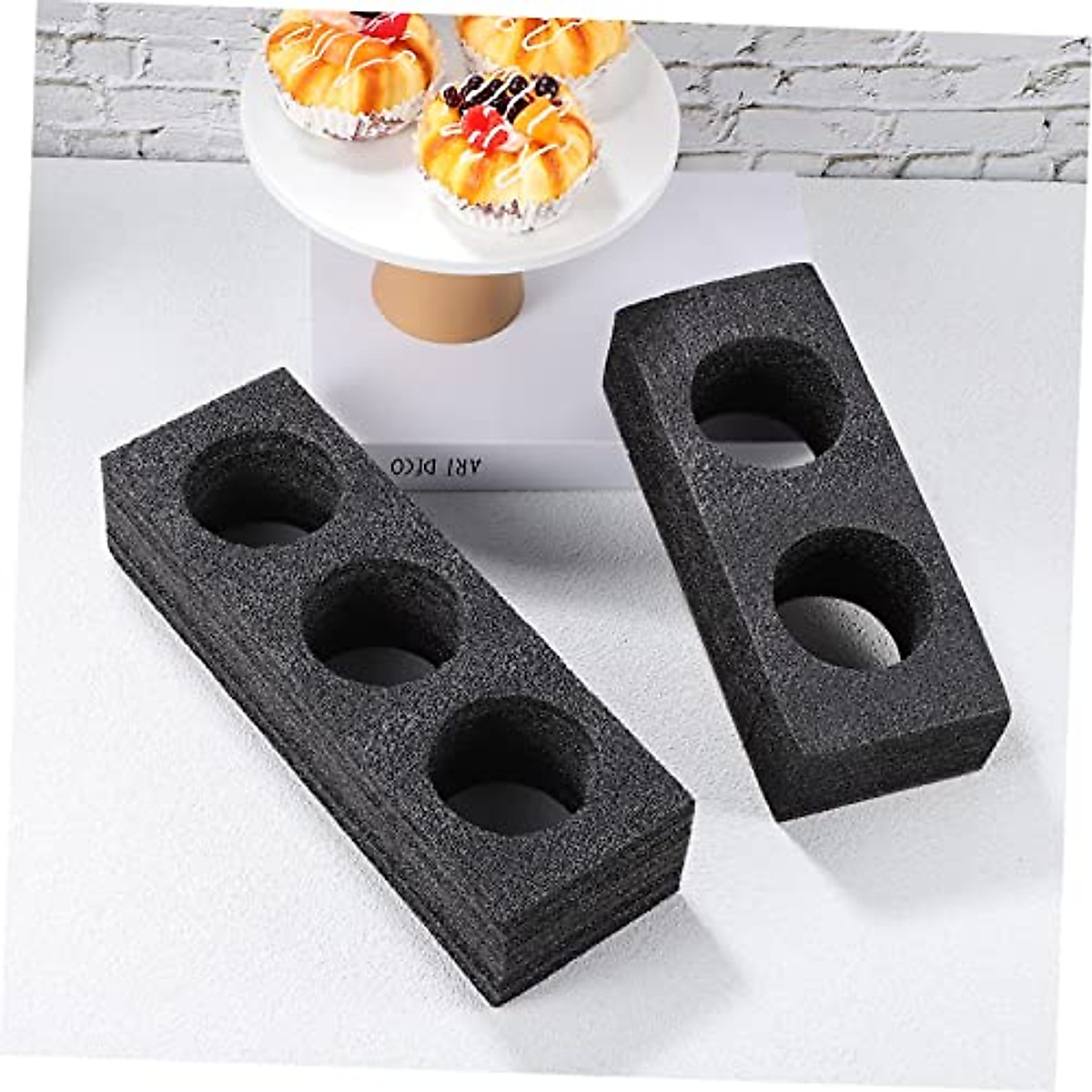 JEWEDECO Takeout Cup Holder 4 Pcs Cup Holder Drink Holder for Couch Black Coffee Cups Black Tray Drink Carrier Tray Beverage Carrier for Drink Carry Holder Coffee Carrier for Cup Holders