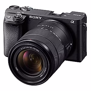 Sony Alpha a6400 Mirrorless Camera: Compact APS-C Interchangeable Lens Digital Camera with Real-Time Eye Auto Focus, 4K Video, Flip Screen & 18-135mm Lens - E Mount Compatible Cameras - ILCE-6400M/B