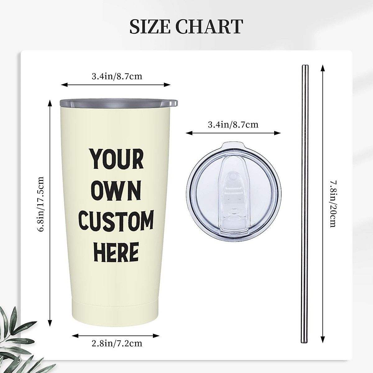 Personalized Coffee Tumbler with Text Custom Tumbler Cups with Straw Custom Stainless Steel Coffee Mug Travel Custom Travel Coffee Mugs Personalized