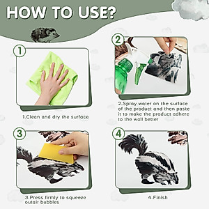 68in X-Large Pine Tree Safari Animals Wall Decals Woodland Nursery Wall Decor Watercolor Forest Animal Wall Decal Peel and Stick Deer Birds Owl Wolf Stickers for Kids Room Wall Art Baby Nursery Decor