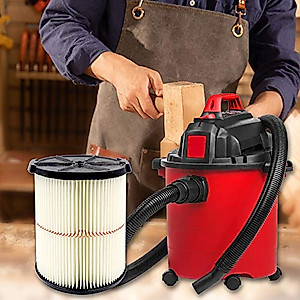 Replacement Cartridge Filter for Craftsman 9-38754 Red Stripe General Purpose for 5 to 20 Gallon Shop Vacuums CMXZVBE38754，2 Pack