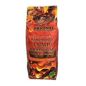 Original Natural Charcoal - 100% Natural Hardwood Lump Charcoals - Unique Blend of Apple, Cherry, and Oak Trees - No Smoke, No Sparks, and Low Ash (17.6lbs)