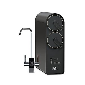 Brio Reverse Osmosis Water Filtration System, 500 GPD, 2:1 Pure to Drain, Tank-Less, Under Sink Faucet Mount