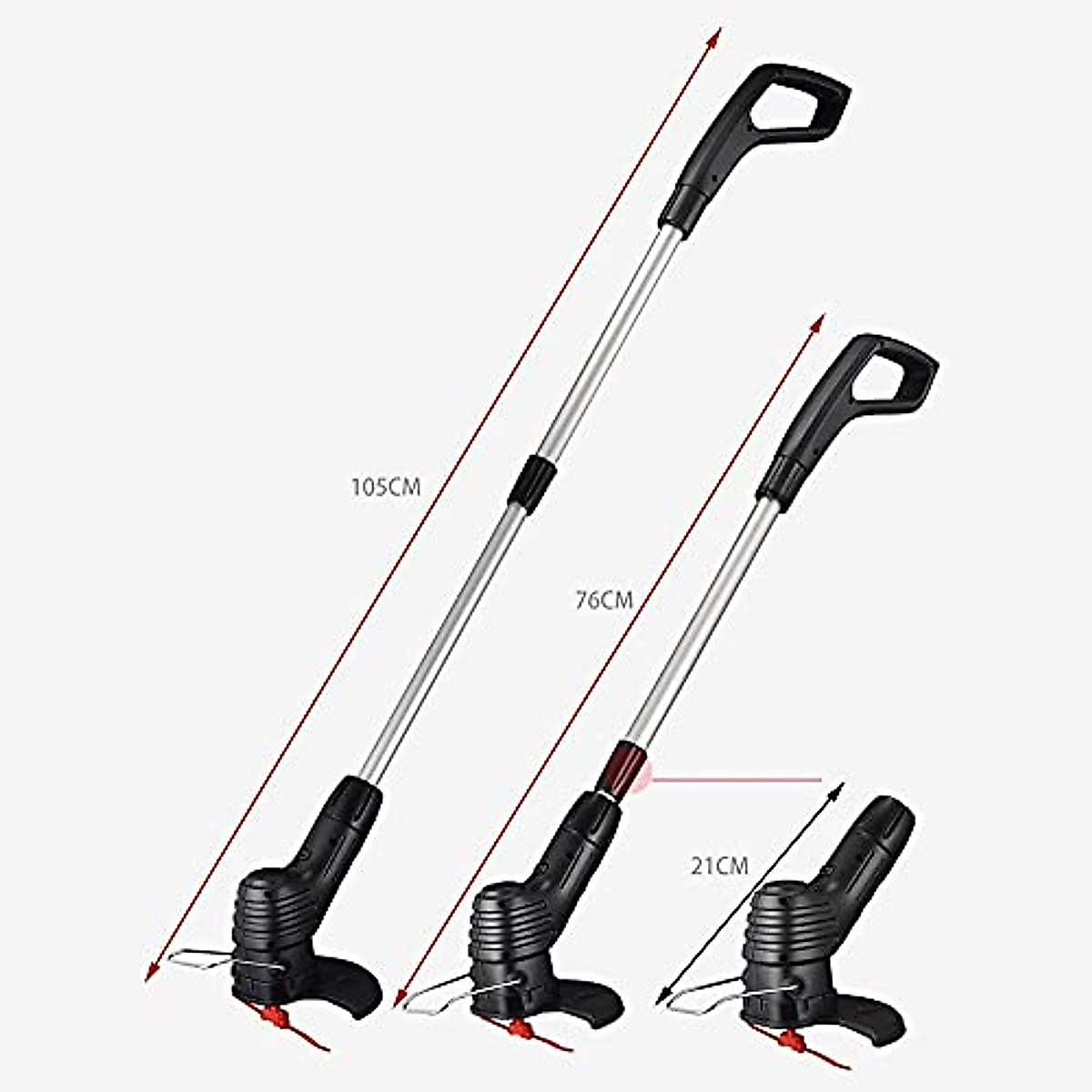 kekafu Cordless String Trimmer Weed Wacker Electric Thread Trimmer: 12V Power Grass Trimmer Lawn Edger,Electric Lawn Trimmer for Cutting Blade, Adjustable Height Weed Eater Tool for Garden and Yard