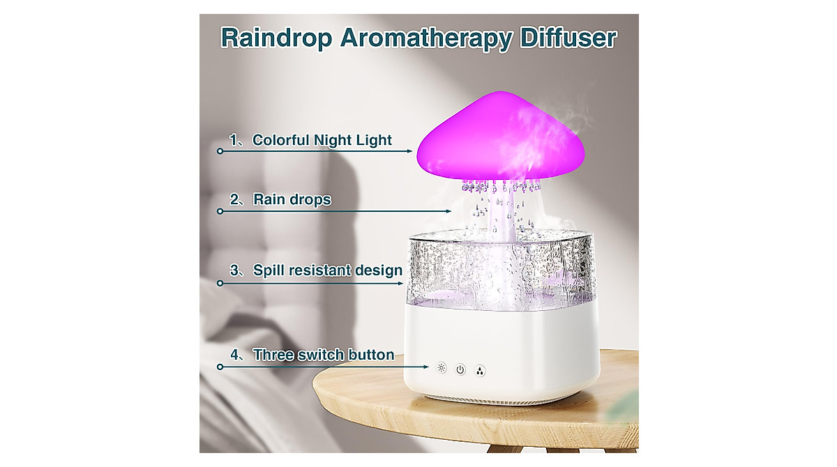 Cloud Humidifiers with Remote & 7 Color Lights for Relaxation