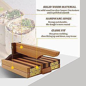 Upgrade Hardwood Tortilla Maker Hardwood Tortilla Maker - 8" Square Wood Flour Tortilla Press for Homemade Mexican Tortillas, Roti, Burritos, Taco and More, Natural Food-Grade wood (beech & Walnut) - Enjoy the Natural Taste