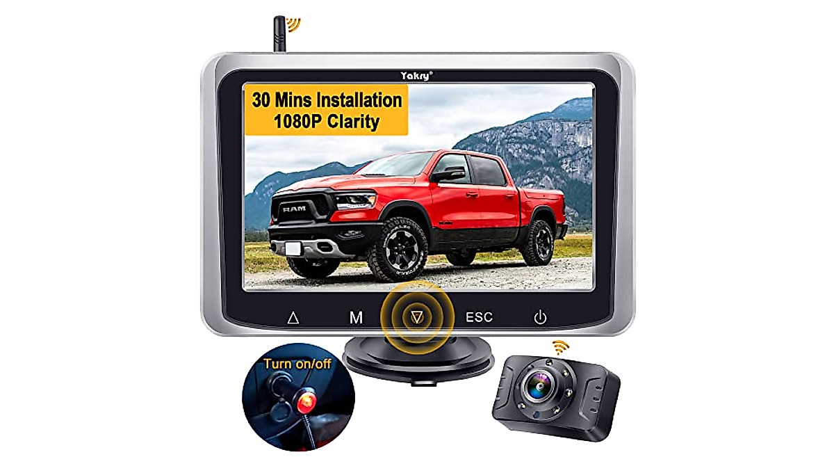 Yakry 1080P Wireless Backup Camera for Trucks & Cars - Easy Install