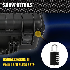 G-PLUS Graded Card Storage Box Compatible with BGS PSA SGC FGS Weatherproof Graded Sports Trading Cards(Large, Black)